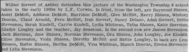 Descendants of Benjamin DeMott, Hannibal, Oswego Co., NY, Pt2